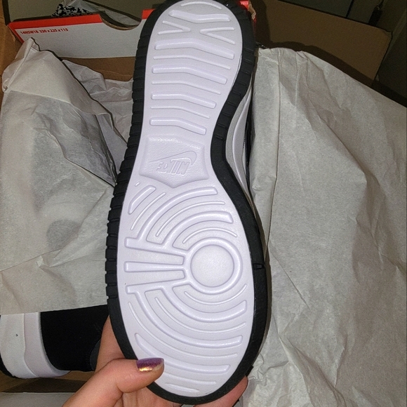 Nike | Shoes | Nib Authentic Nike Dunks High Up Whiteblacksmoke Grey ...